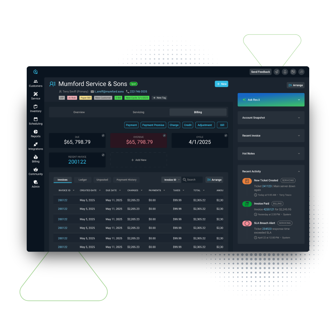 Billing for Service Providers - Best in Class PSA Software | Rev.io